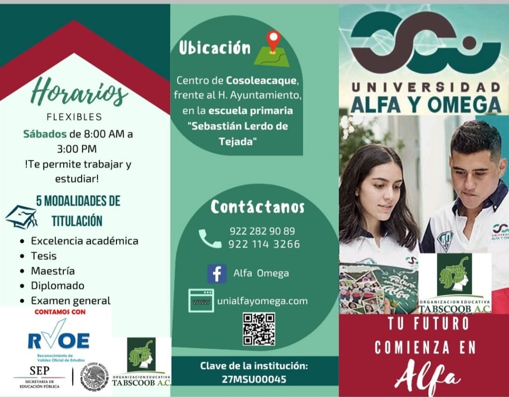 COBAEV 42 Minatitlán Universidad Alfa y Omega