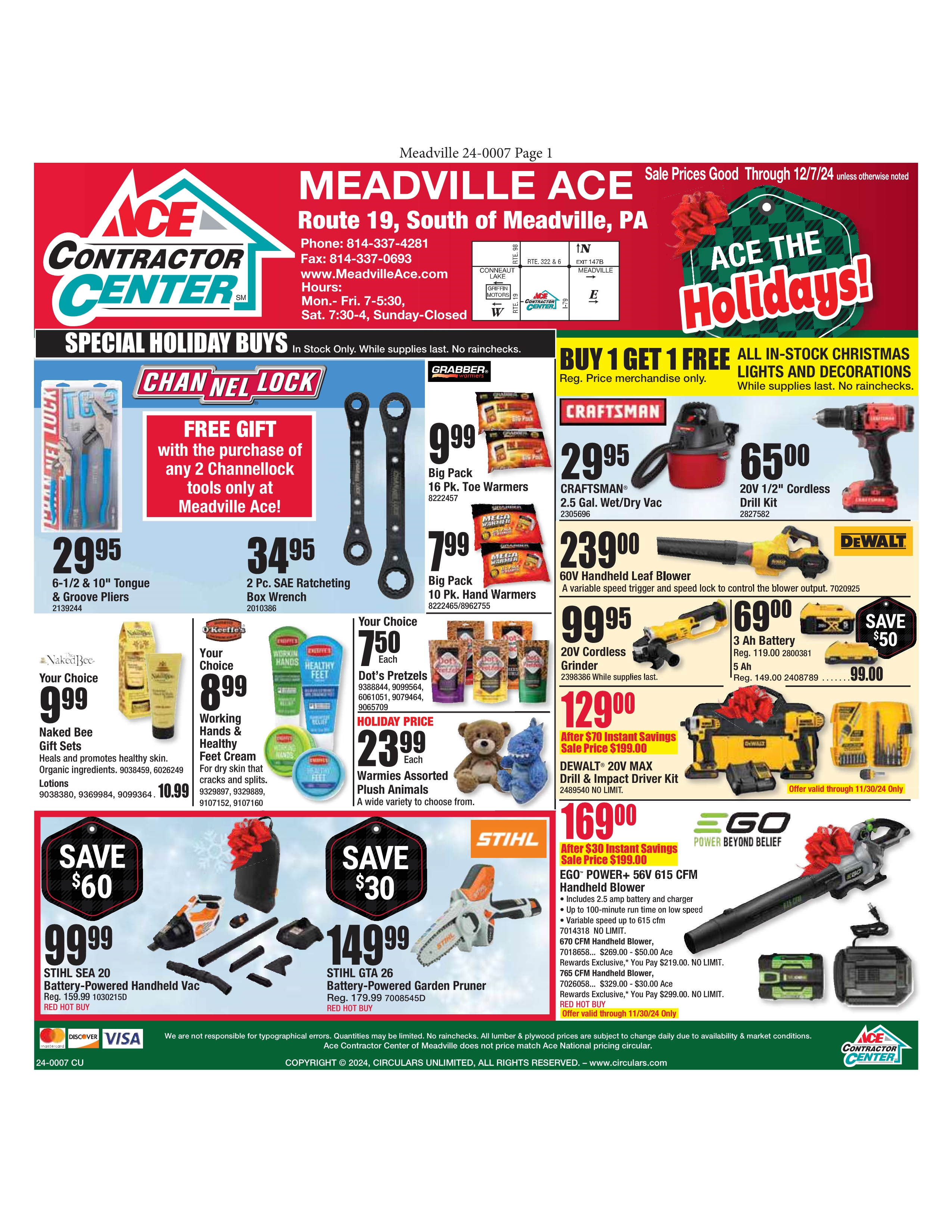 Ace Contractor Center- Meadville, PA - Current Sale Flyer