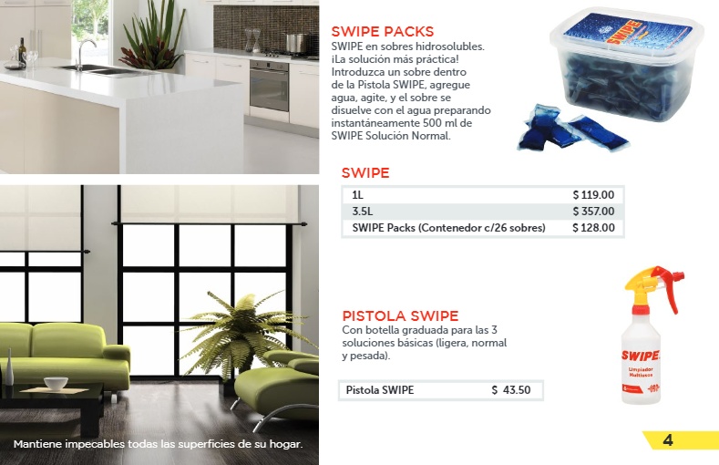 Catálogo de productos domésticos - SWIPE