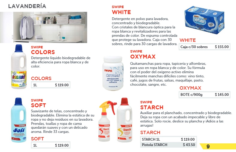 Catálogo de productos domésticos - SWIPE