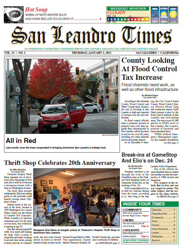 Community Newspaper Serving San Leandro Since 1991 - CIRCULATION: 38,500