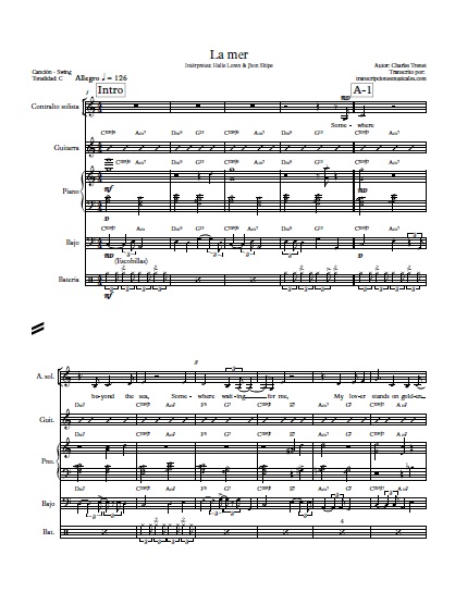 Arreglos musicales - Transcripciones musicales