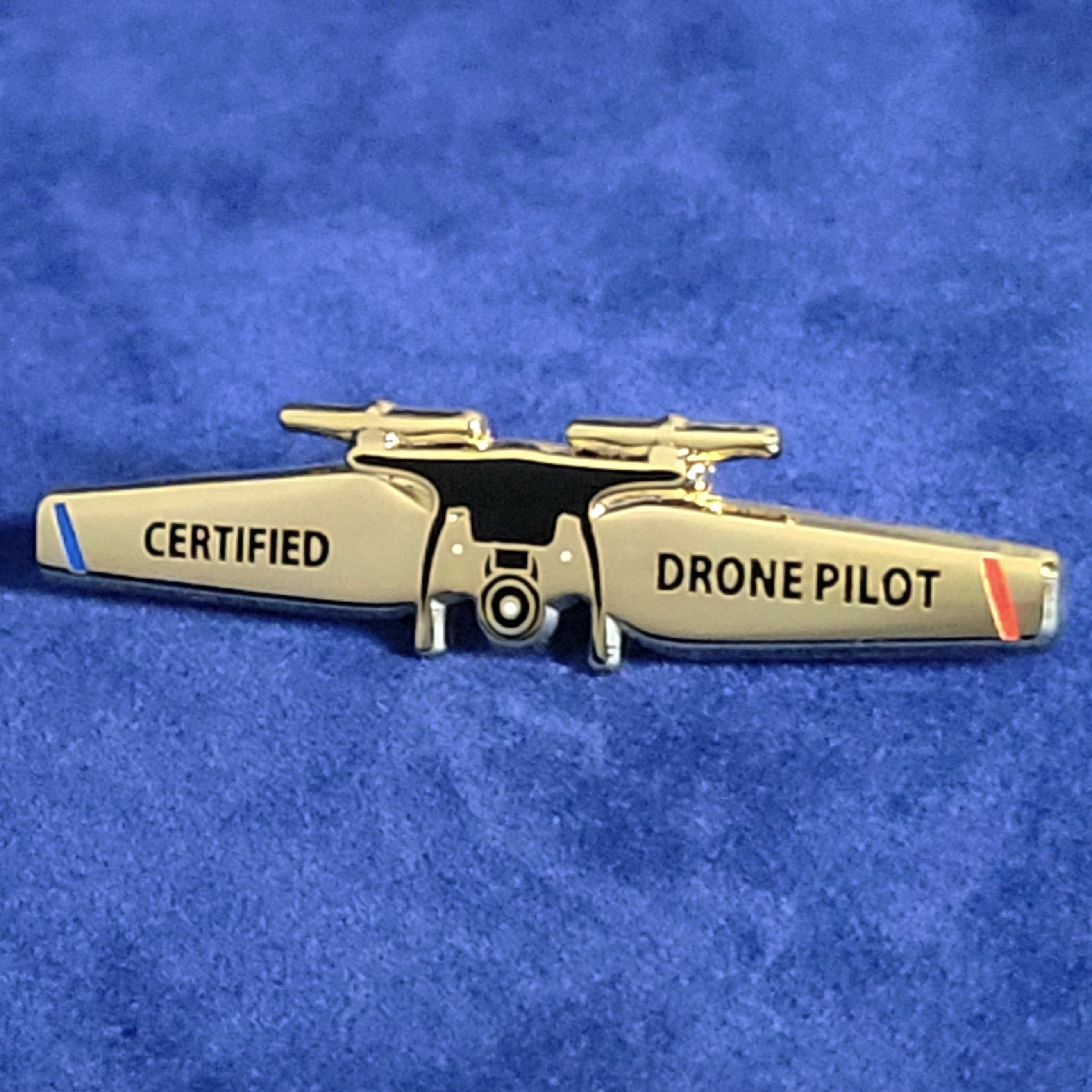 PIN HEADQUARTERS.COM - DRONE PILOT WING LAPEL PINS