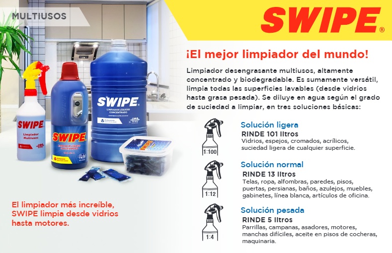 Catálogo de productos domésticos - SWIPE